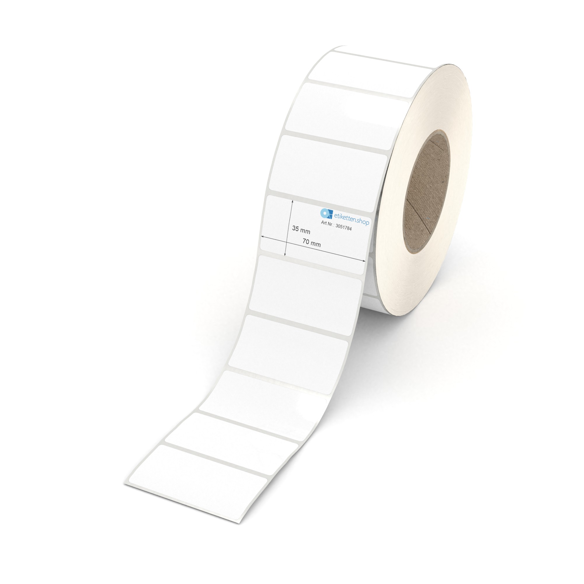 etiketten.shop | Etikett 70 x 35 mm - Polyester weiß permanent - 3000 ...
