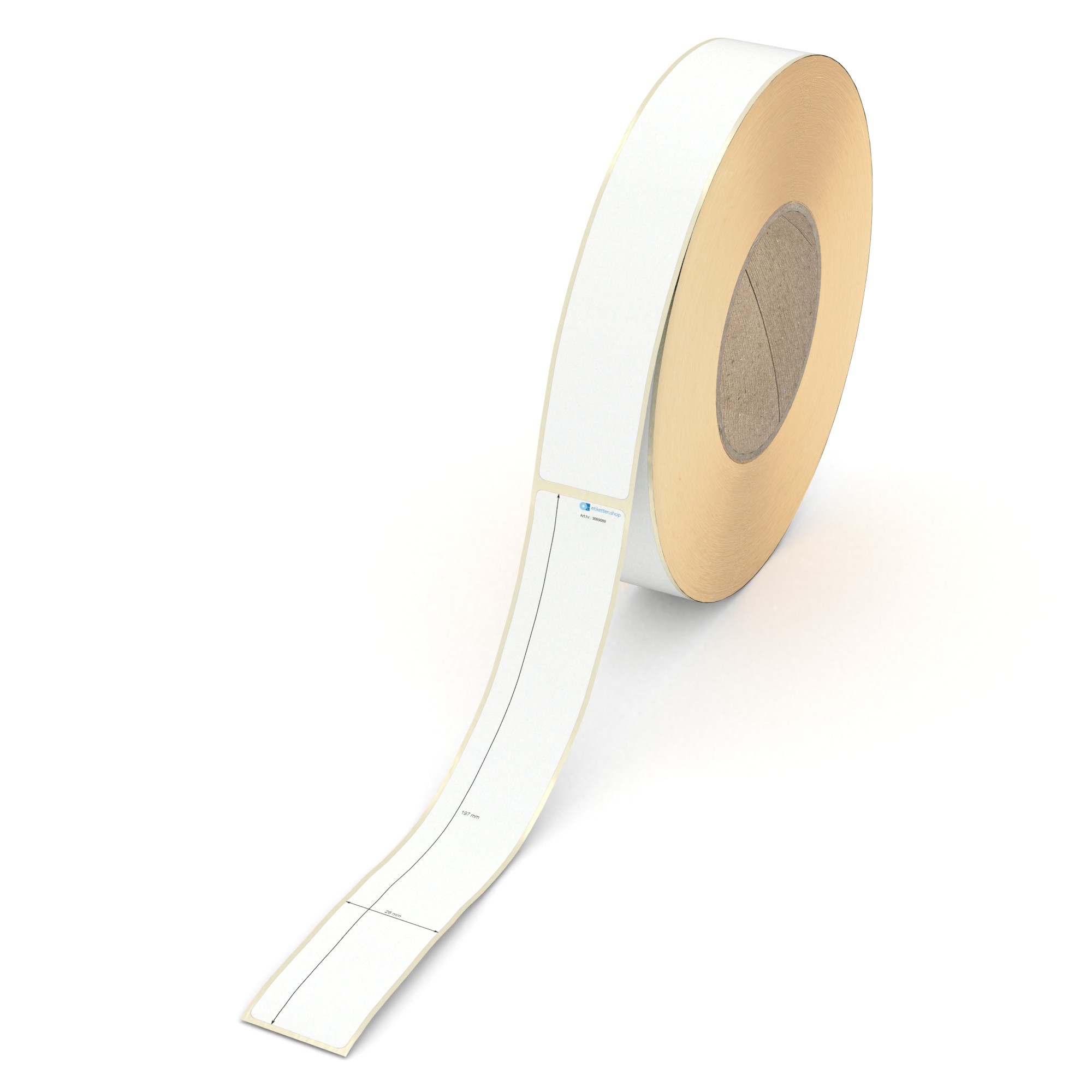 etiketten.shop | Etikett 28 x 197 mm - Transferpapier weiß permanent ...