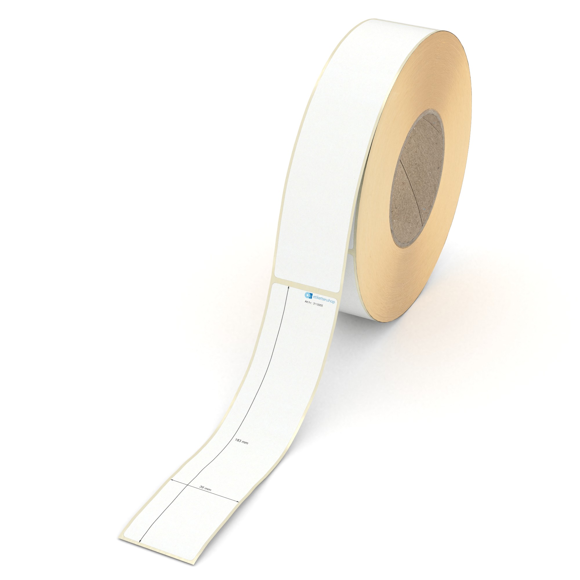 etiketten.shop | Etikett 39 x 183 mm - Transferpapier weiß leicht ...