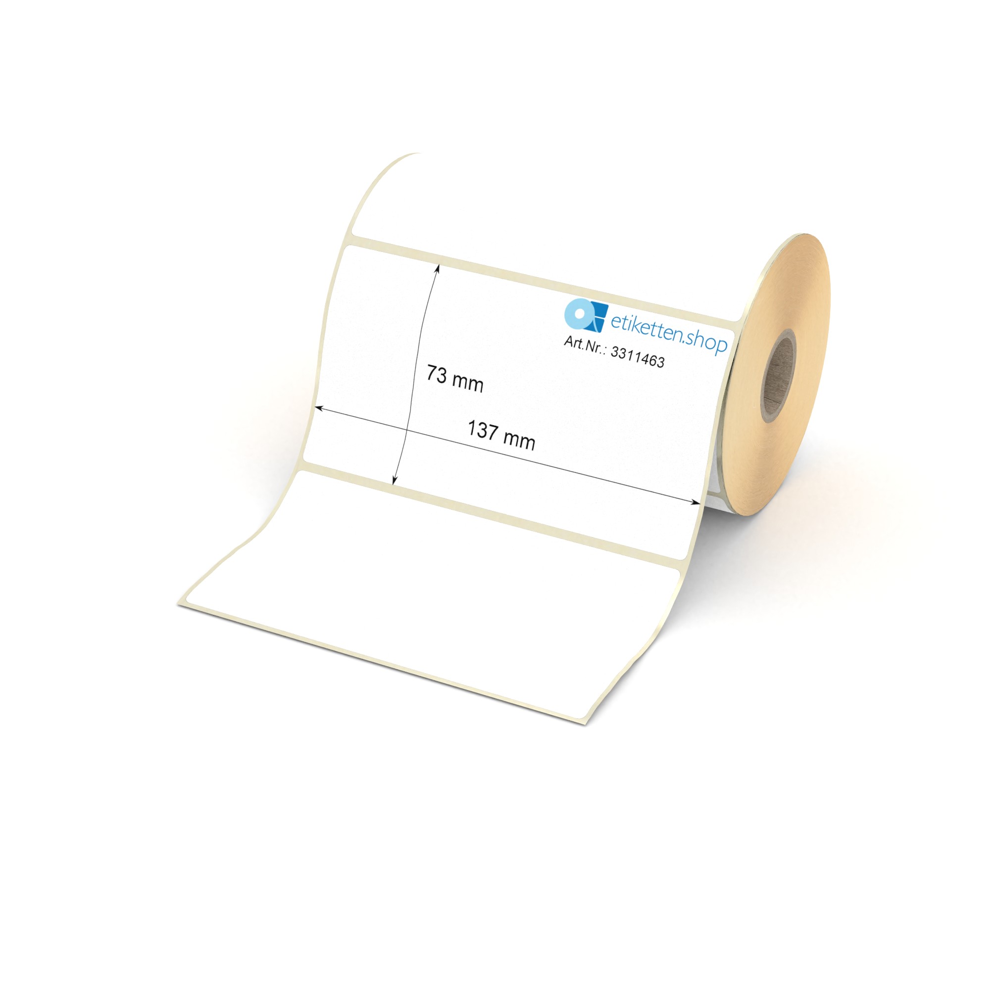 etiketten.shop | Etikett 137 x 73 mm - Thermopapier weiß leicht ...