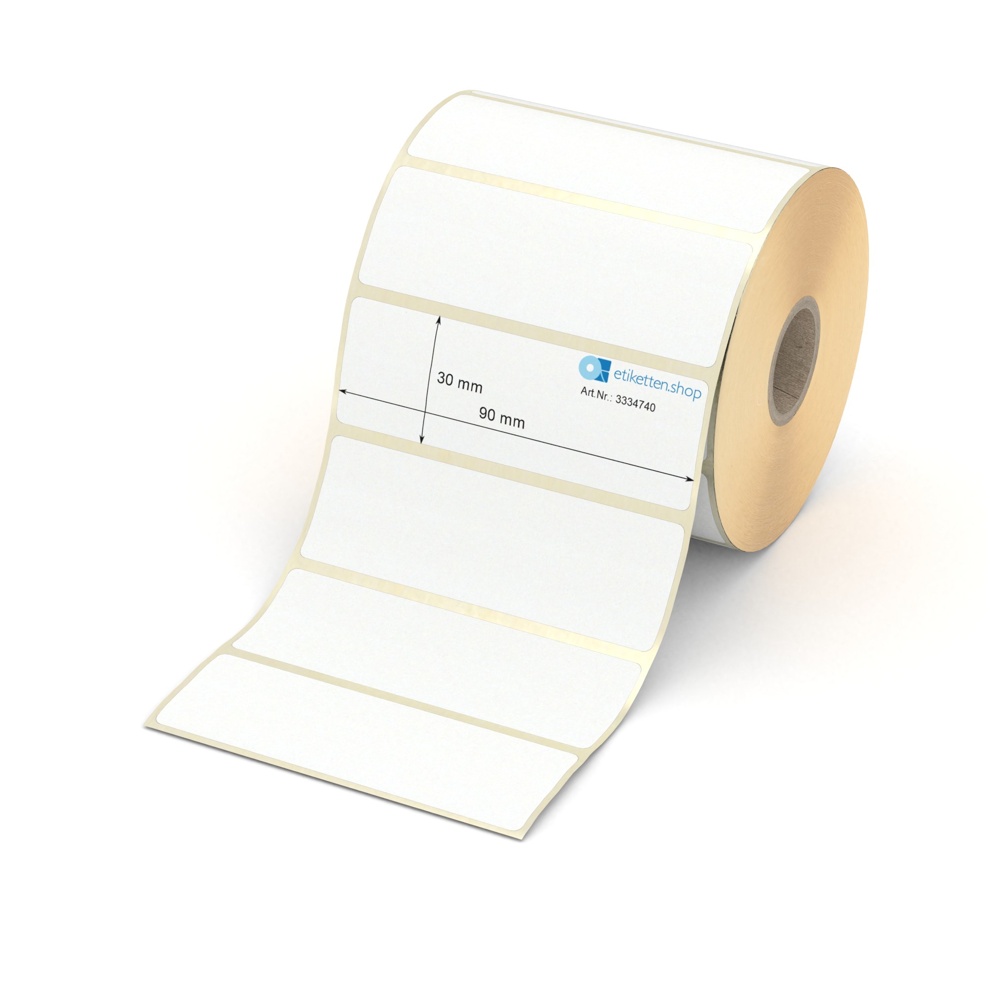 etiketten.shop | Etikett 90 x 30 mm - Transferpapier weiß permanent ...